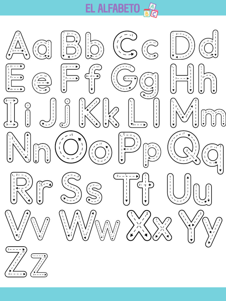 Trazo Del Abecedario | PDF | Diseño gráfico | Impresión