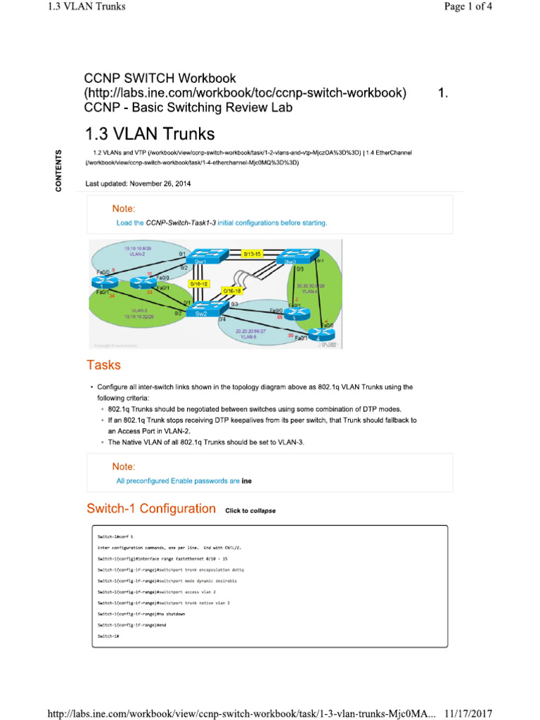 CCNP Switch Workbook1-3 | PDF