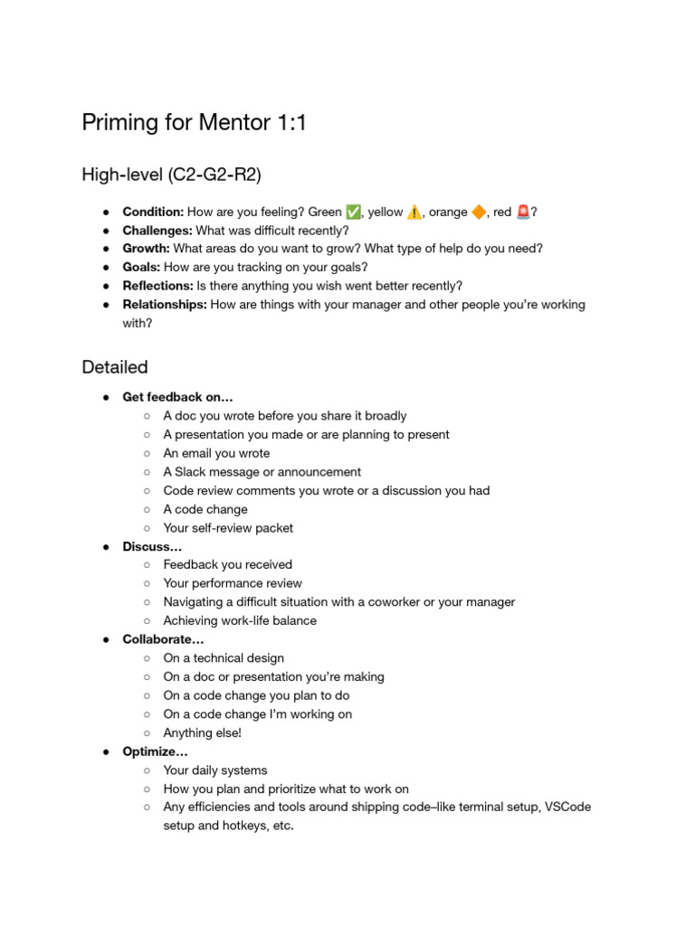 Mentor 1 - 1 Priming | PDF