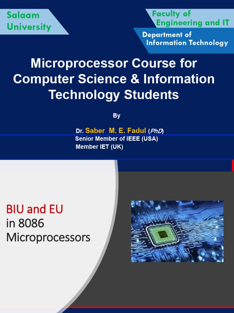 Microprocessor L5 and L6-1 | PDF | Central Processing Unit | Pointer (Computer Programming)
