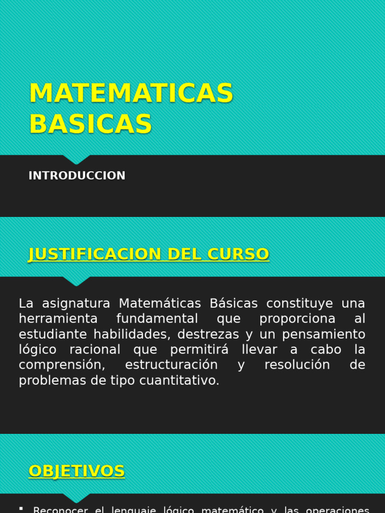 Intro Matematicas Basicas | PDF