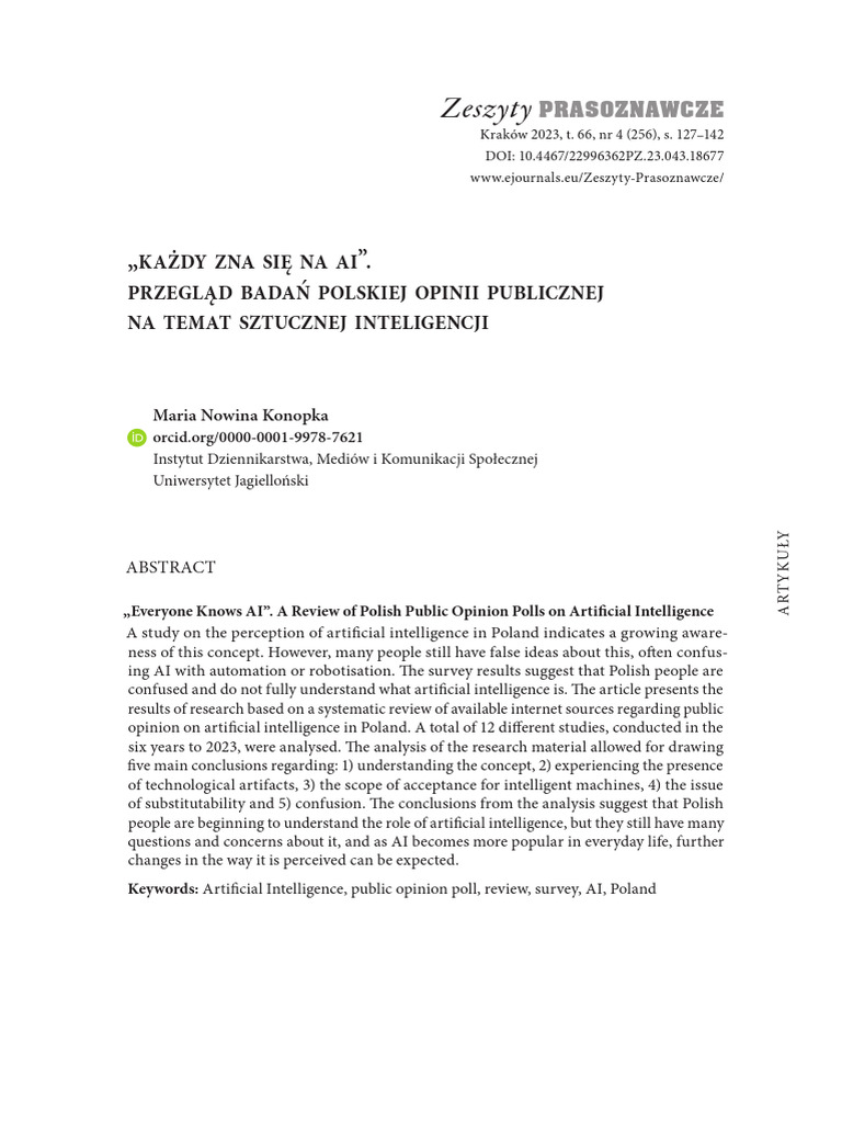 Nowina-Konopka Zeszyty-Prasoznawcze 4-256 2023 | PDF