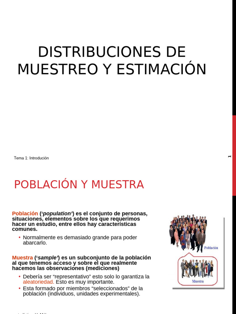 Introduccion A Las Distribuciones Muestrales | PDF | Muestreo (Estadísticas) | Estimador