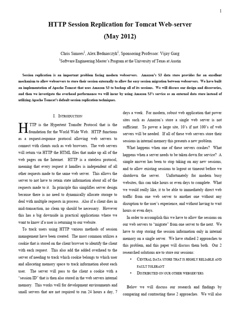 Dynamo Tomcat White Paper | PDF | Networking | Internet & Web