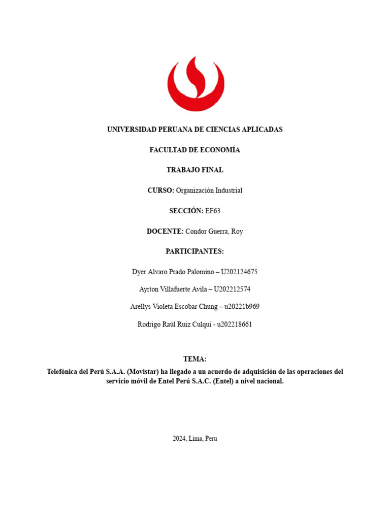 Trabajo Final Orga (2) | PDF | Telefonía móvil | Industrias de servicio