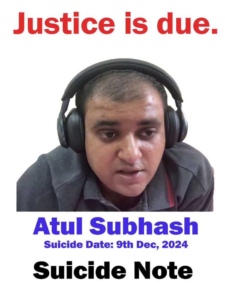 Atul Subhas Last Note | PDF