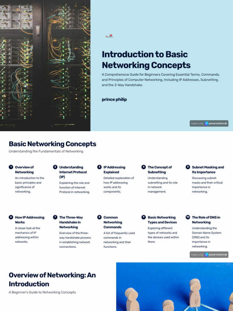 Basic Networking Concepts - A Detailed Explanation For Beginners | PDF