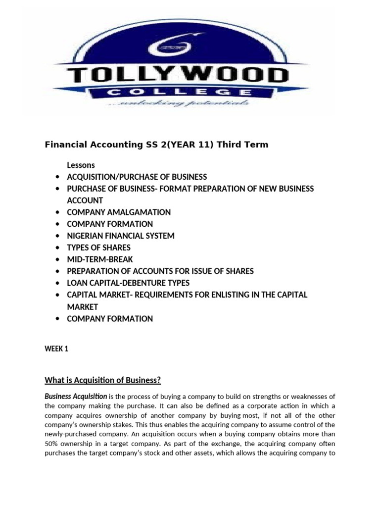3rd Term Year 11 Account LSN | PDF | Money Market | Debenture