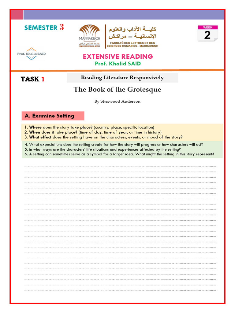 Extensive Reading Tasks The Book of The Grotesque | PDF