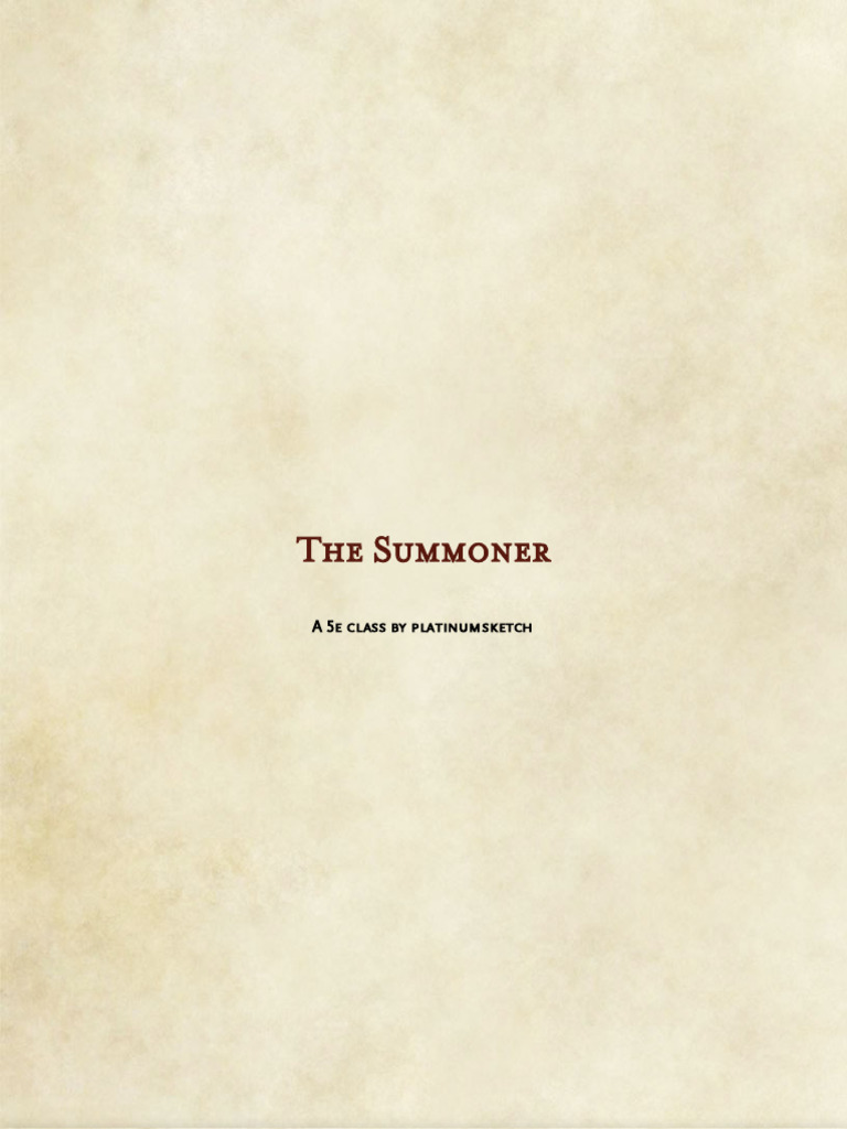 Summoner 5e | PDF
