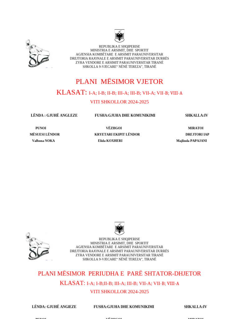 Kopertina Pergjithshme Vjetorit | PDF