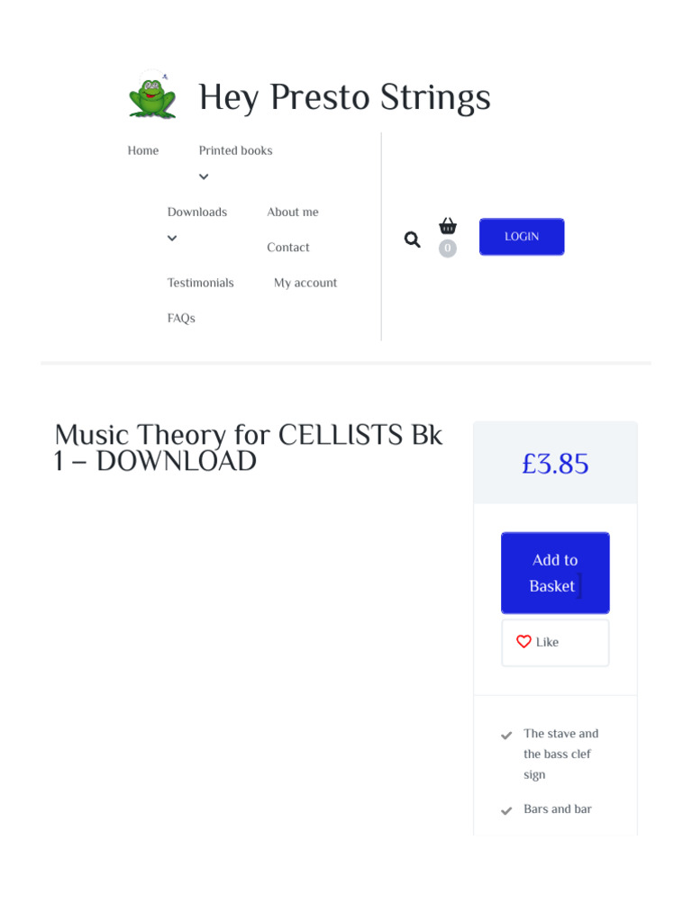 Music Theory for CELLISTS Bk 1 – DOWNLOAD – Hey Presto Strings | PDF ...