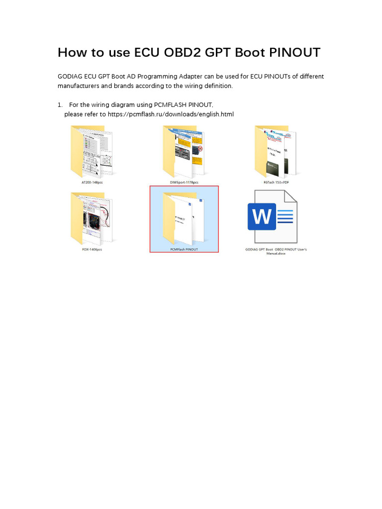 How To Use Ecu Obd2 GPT Boot Pinout | PDF