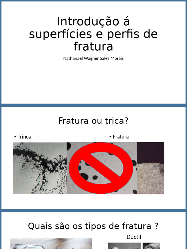 Tipos de Fratura: Frágil e Dúctil | PDF