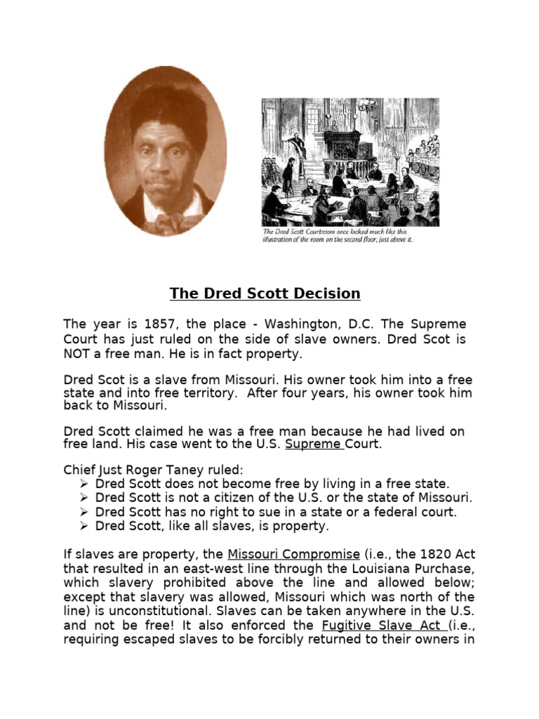 The Dred Scott Decision | PDF