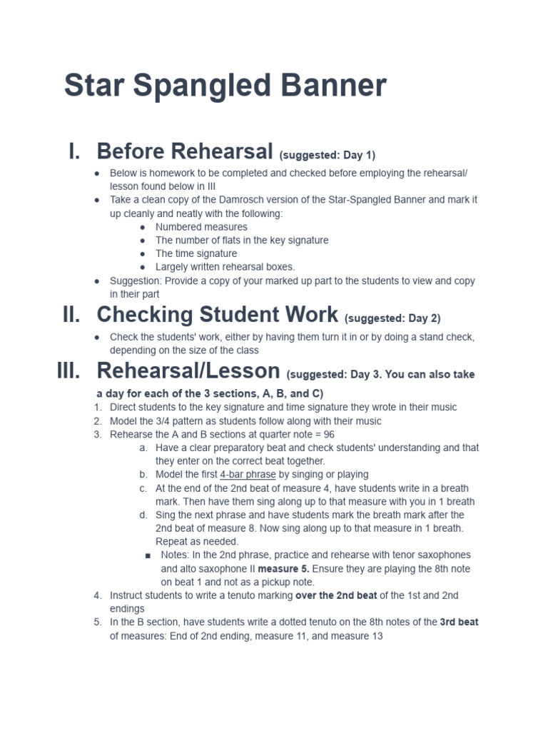 Star Spangled Banner Lesson Plan 2 - Google Docs | PDF | Musicology ...