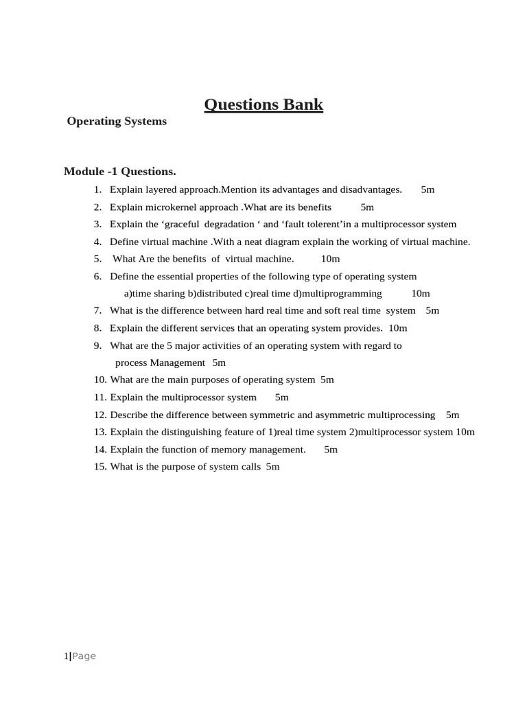 Question Bank - BCS303 - Version3 | PDF | Scheduling (Computing) | Thread (Computing)