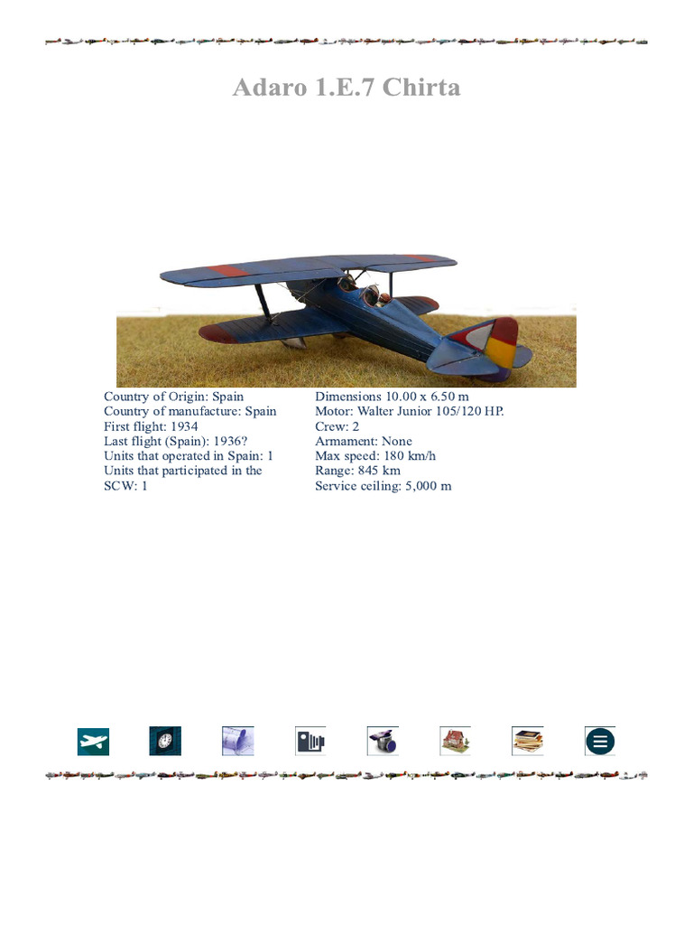 Aviones-maquetas GCE 097 Adaro 1E7 Chirta | PDF