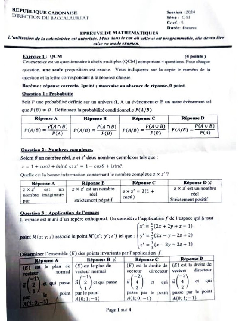 Bac Maths C | PDF