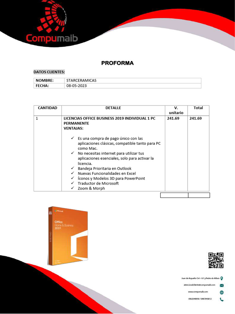 proforma office 2019 business | PDF