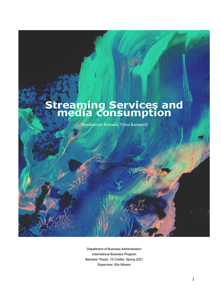Streaming Services and Media Consumption | PDF