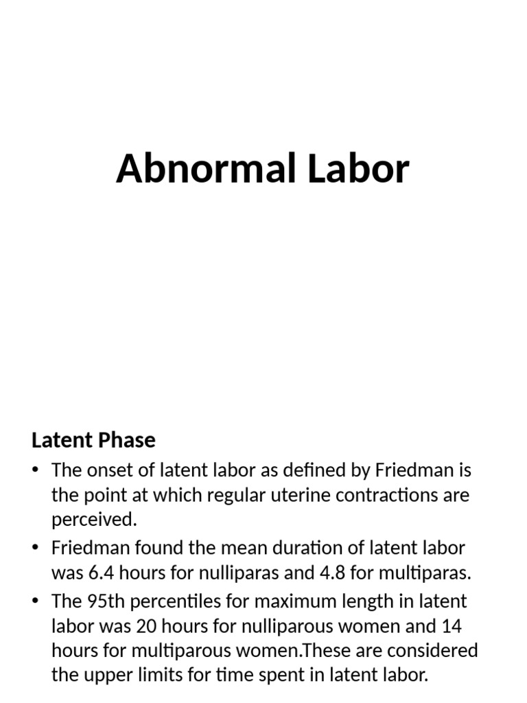 Abnormal Labor | PDF | Childbirth | Obstetrics