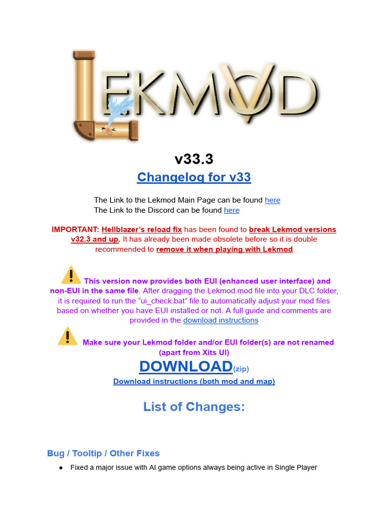 LEKMOD v33.3 | PDF