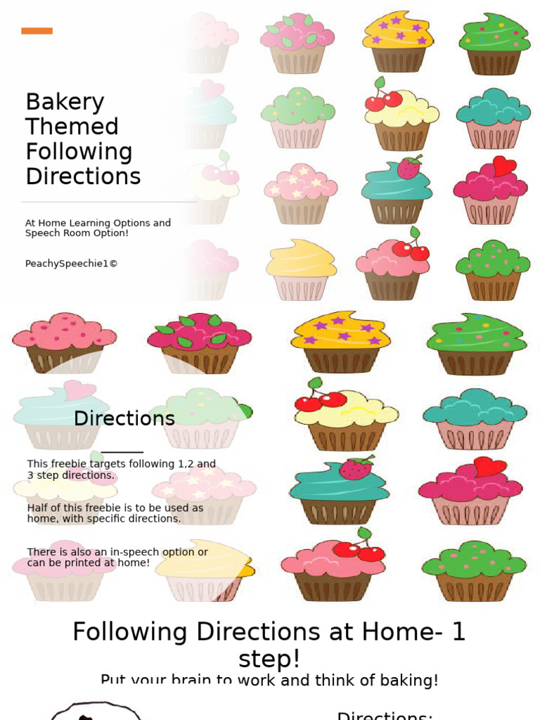 Speech Therapy Baking Activities | PDF | Cupcake | Cakes