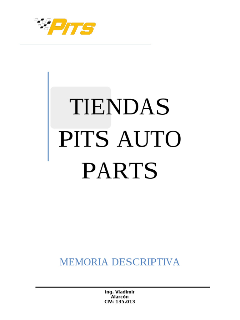 Diseño Estructural para Pits Auto Parts | PDF | Hormigón | Acero