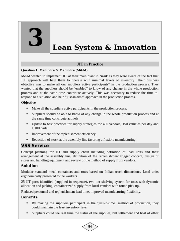 Chapter 3 JIT Nov 2020 | PDF | Lean Manufacturing | Inventory