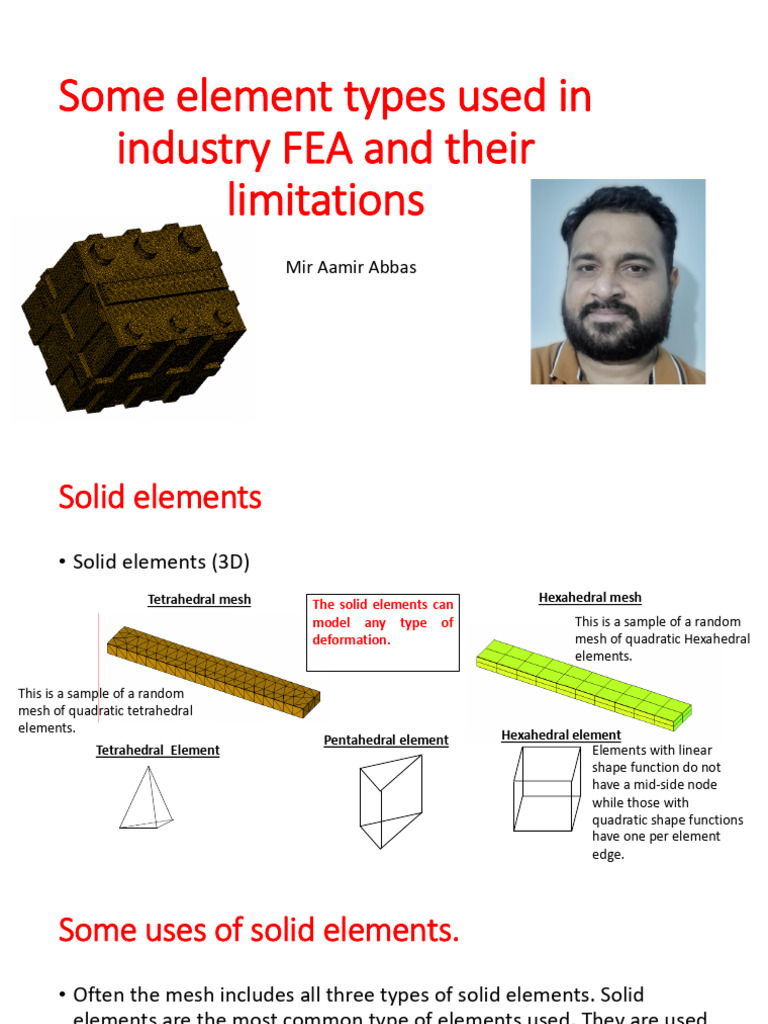 Different Element Types in FEA | PDF | Beam (Structure) | Stress ...