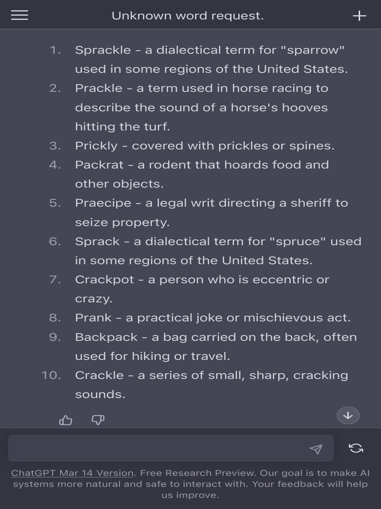Unknown Word Request | PDF