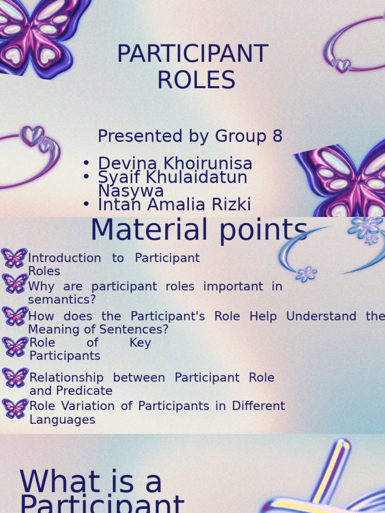Participant Roles | PDF | Semantics | Concept