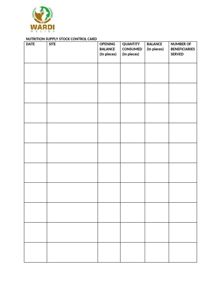 Ppnut Stock Control Sheet - Team | PDF