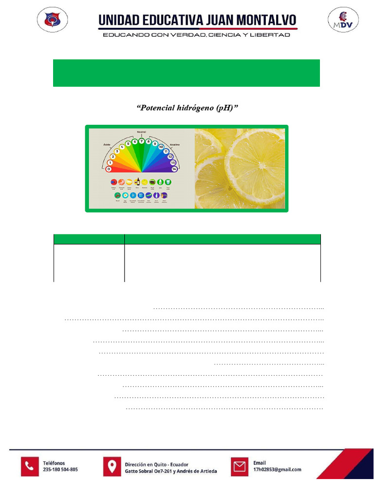 Guía Química - 2do BGU - U4 - S3 | PDF | Ph | Ácido