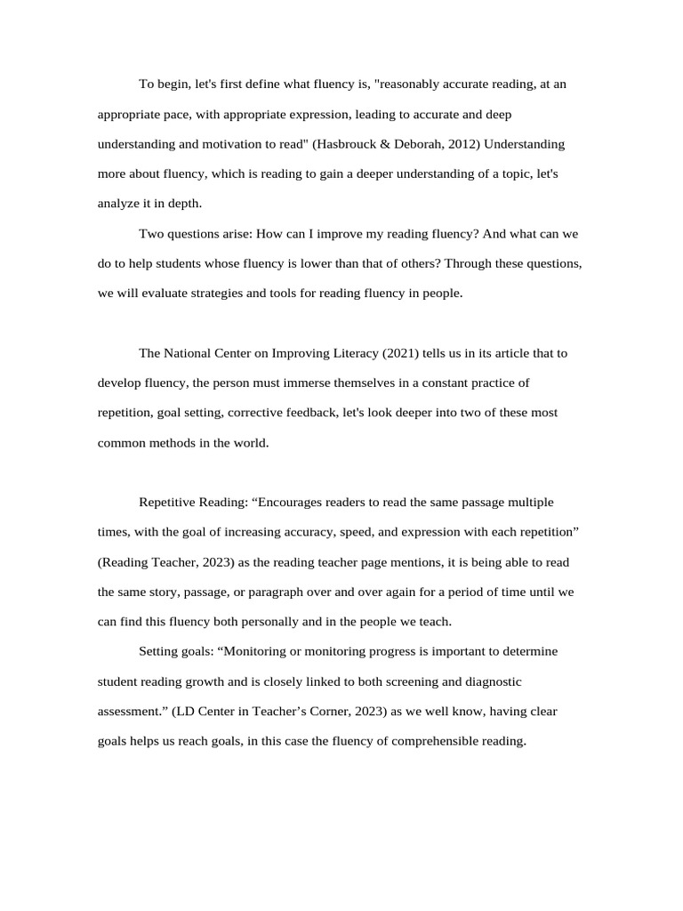 Fluency | PDF | Fluency | Cognitive Science