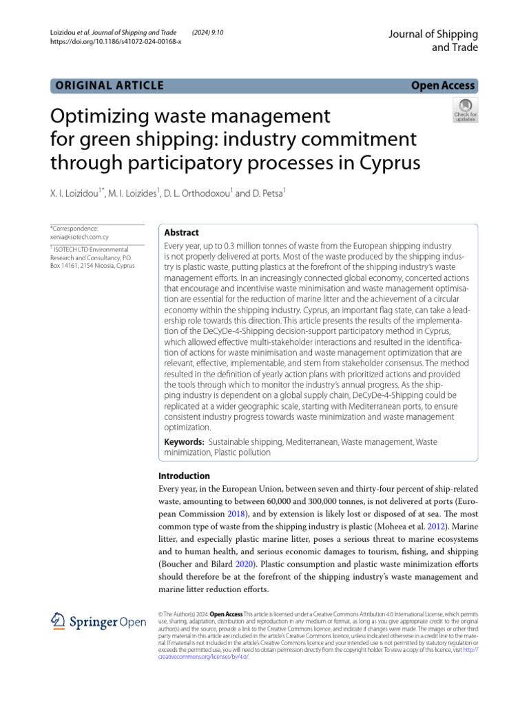 Optimizing Waste Management For Green Shipping Industry Commitment ...