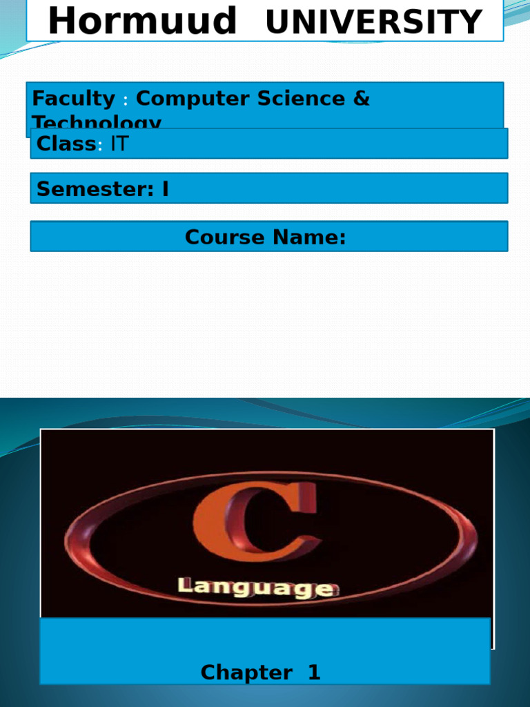 C Language Chapter 1 | PDF | Computer Programming | Software