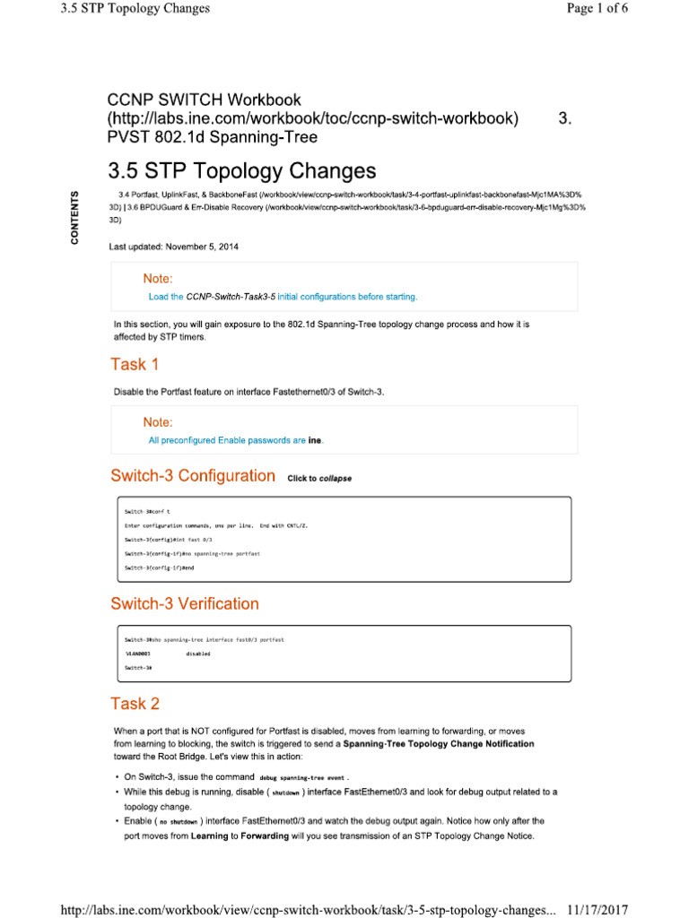 CCNP Switch Workbook3-5 | PDF