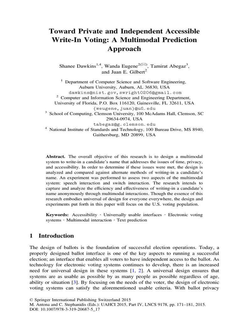 978-3-319-20687-5_17 | PDF | Voting | Joe Miller (Alaska Politician)