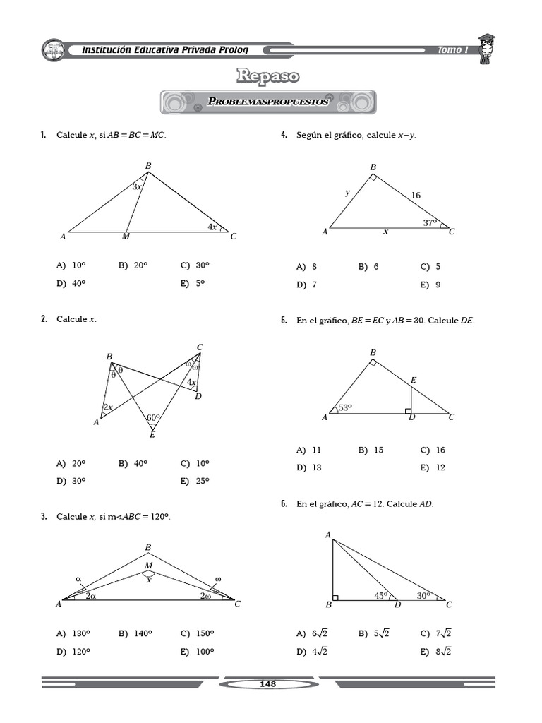 Geo Repaso | PDF | Geometría del plano euclidiano | Euclides
