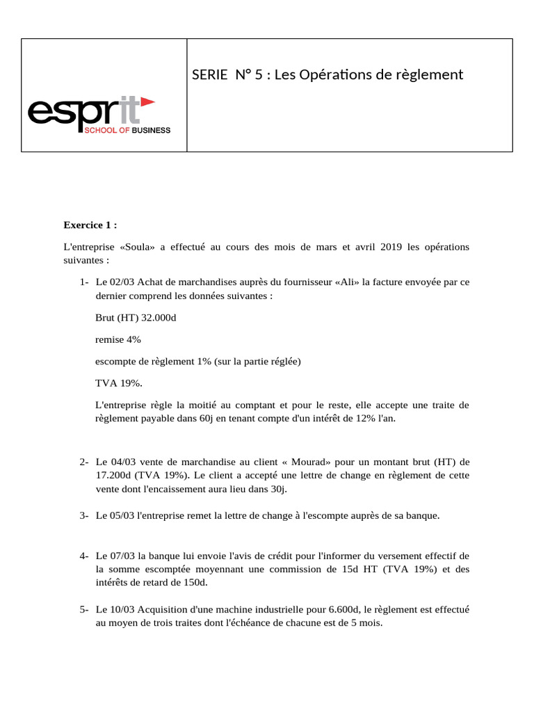 Enregistrement des opérations comptables 2019 | PDF | Argent | Économie
