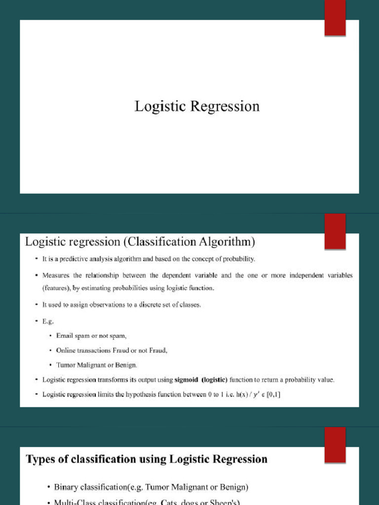 Lecture 5.1 - Logistic_Regression | PDF Lecture 5.1 - Logistic_Regression | PDF