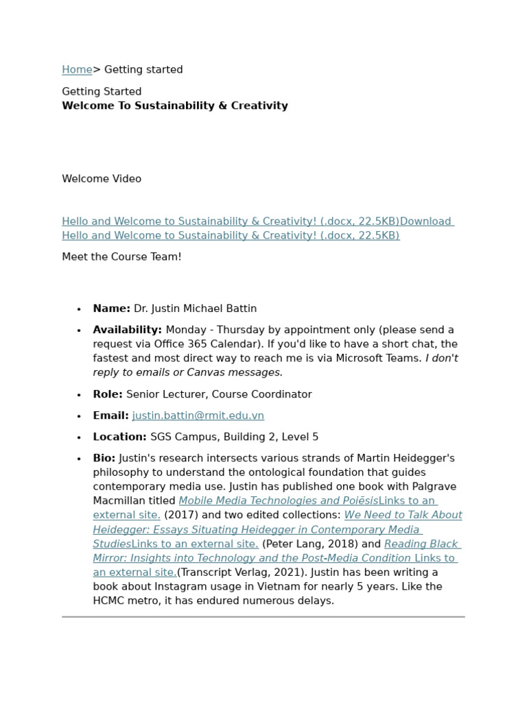 Getting Started | PDF | Sustainability | Creativity