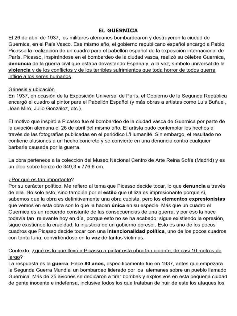 El Guernica | PDF | Pablo Picasso