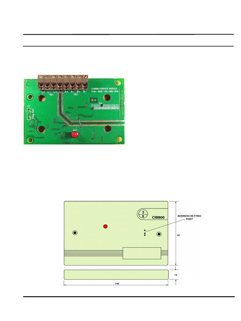17a02cim - CIM800 Contact Input Mod | PDF | Printed Circuit Board | Switch