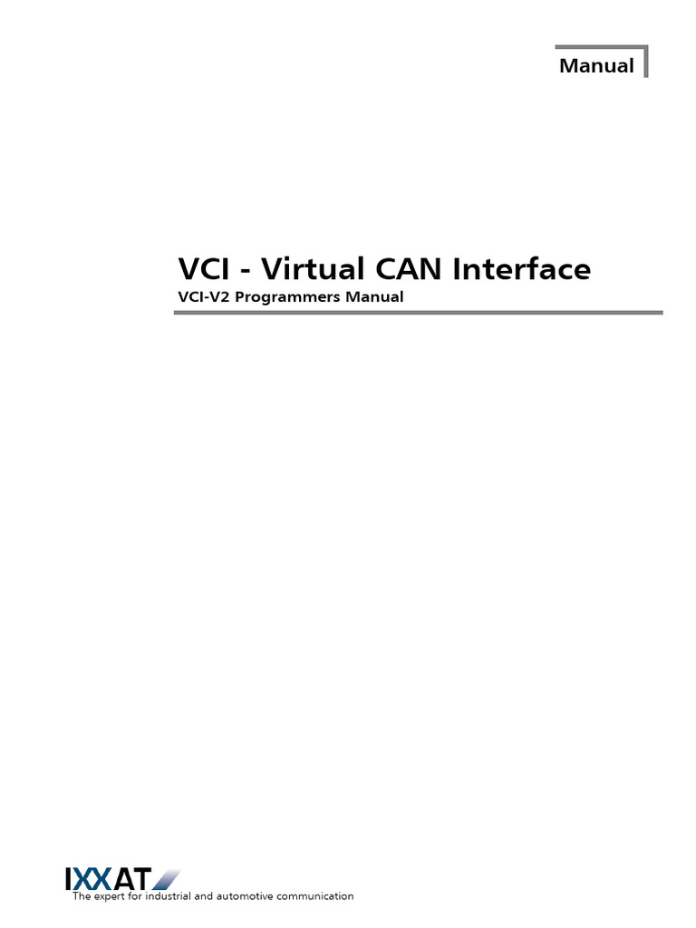 VCI V2.20 Programmer Manual 2.9 (English) | PDF | Pointer (Computer ...