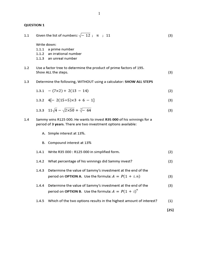 Grade 9 MATHS T2 JUNE EXAM | PDF | Mathematics | Applied Mathematics Grade 9 MATHS T2 JUNE EXAM | PDF | Mathematics | Applied Mathematics