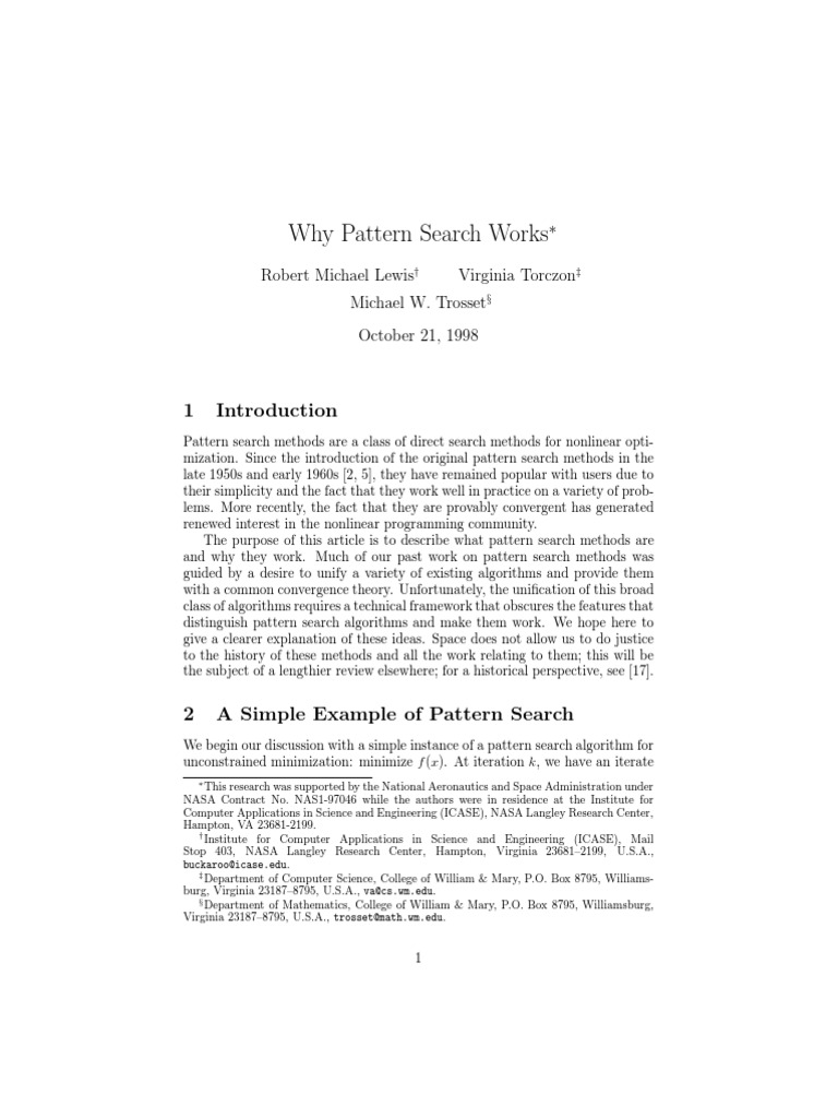 Why Pattern Search Works | Download Free PDF | Mathematical ...