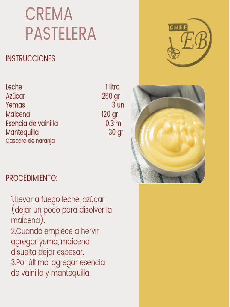 crema pastelera | PDF
